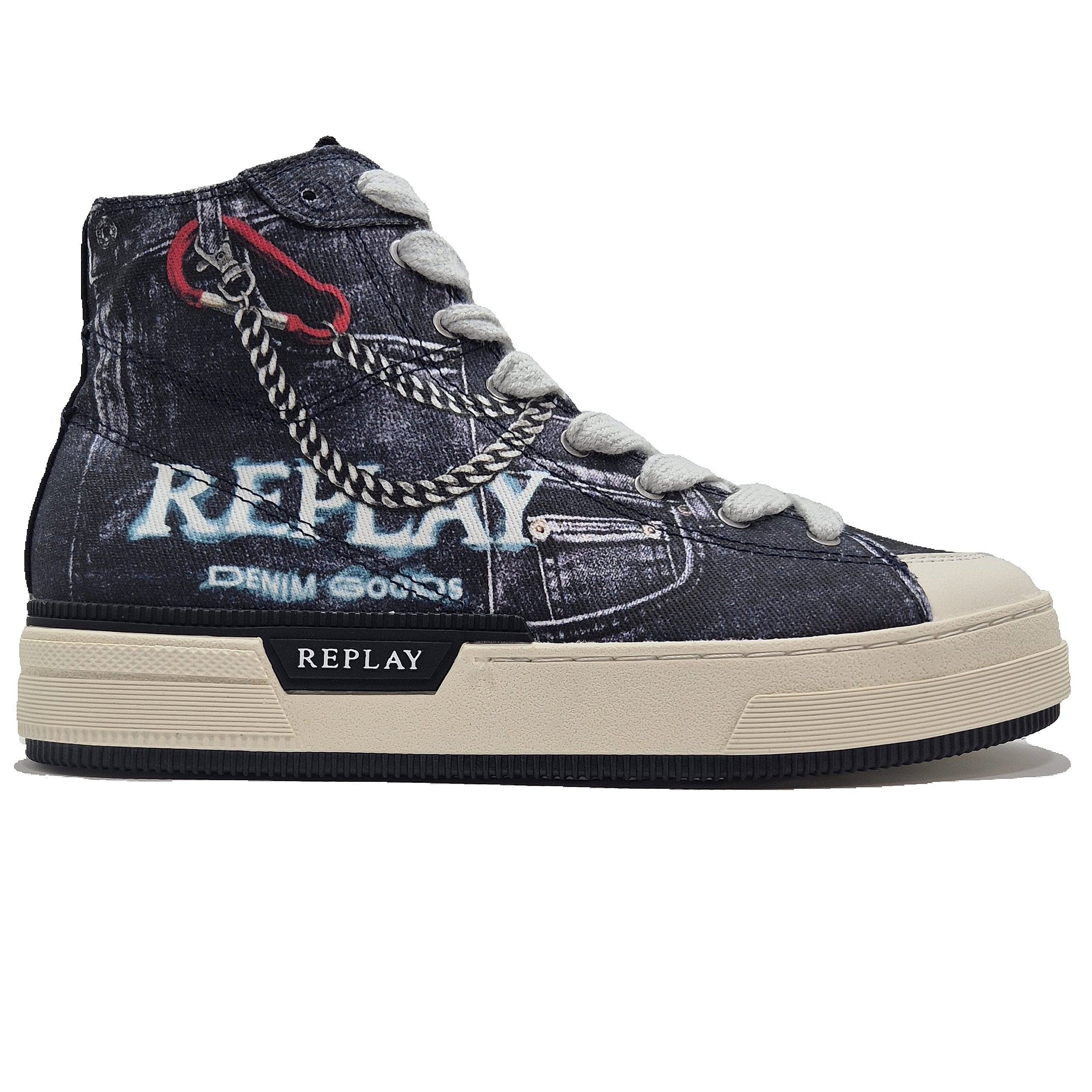 Replay Raily Denim Sneaker – Famous-Barr